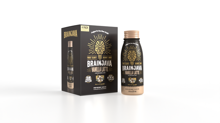 BRAINJAVA Vanilla Latte 8 oz. | 4-pack