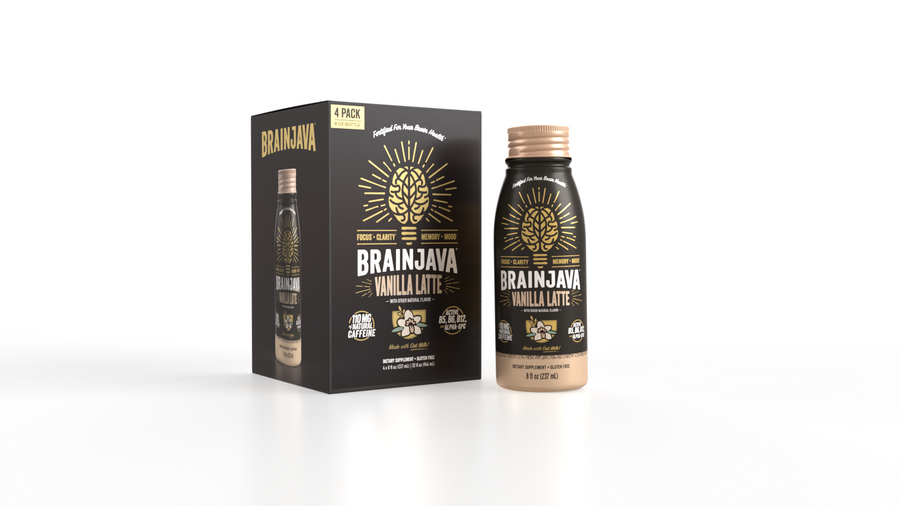 BRAINJAVA Vanilla Latte 8 oz. | 4-pack