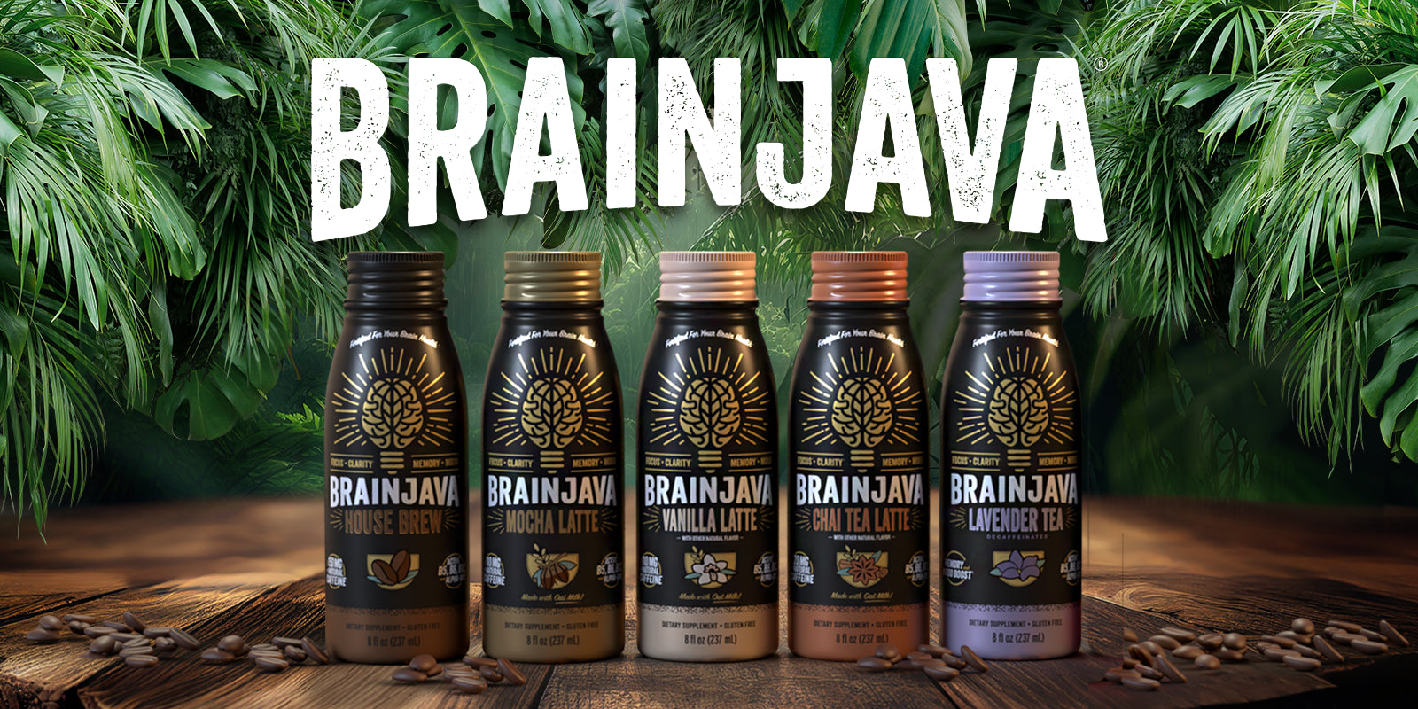 Available in 8 oz. 4-pack Ready To Drink Daily Brain Supplements